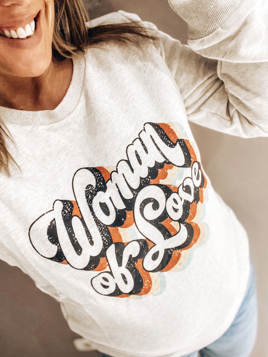 Sweat Message Tendance Woman Of Love|Saori Boutique