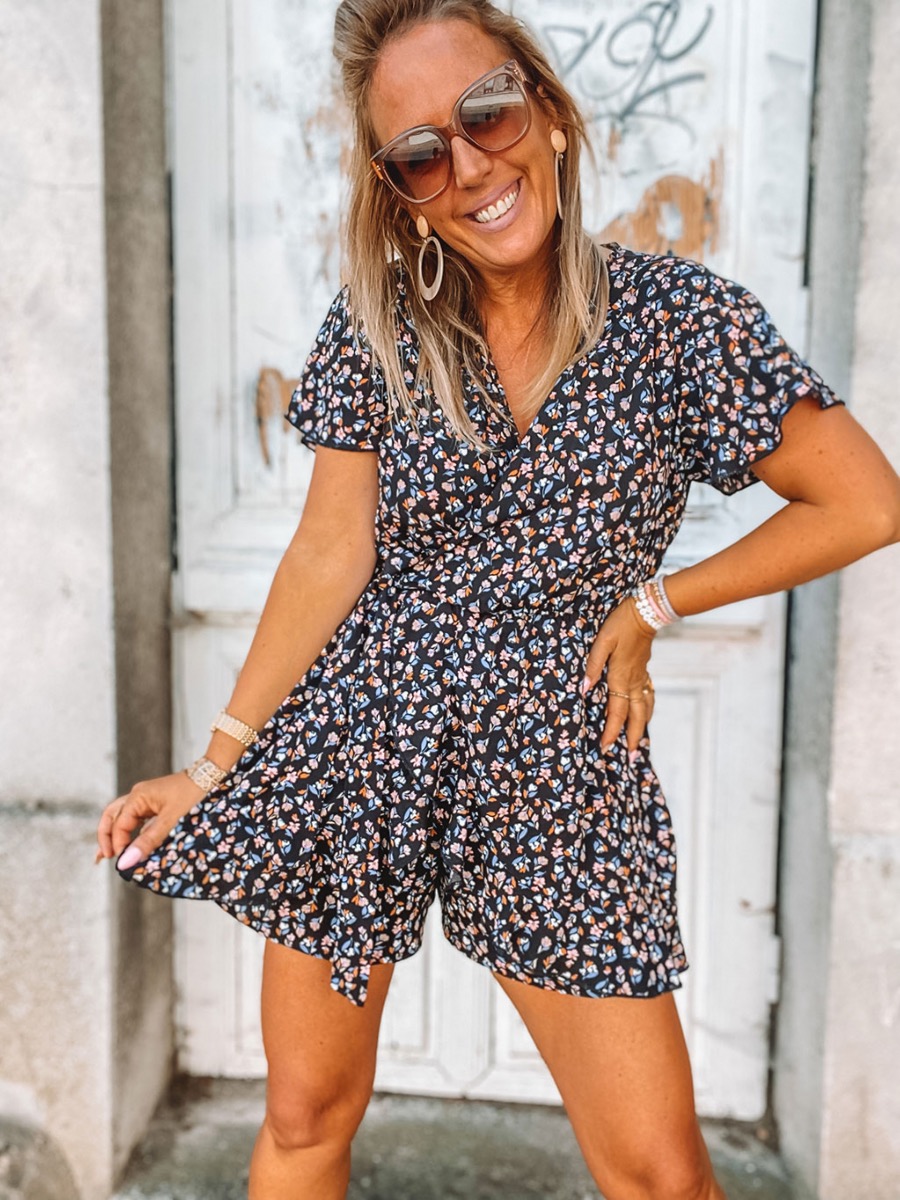 Combishort Femme Fleurie Fluide |SAORI